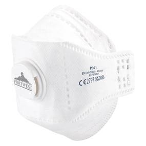 Portwest EAGLE PRO FFP3 Valved Dolomite Fold Flat Respirator (Pack of ...